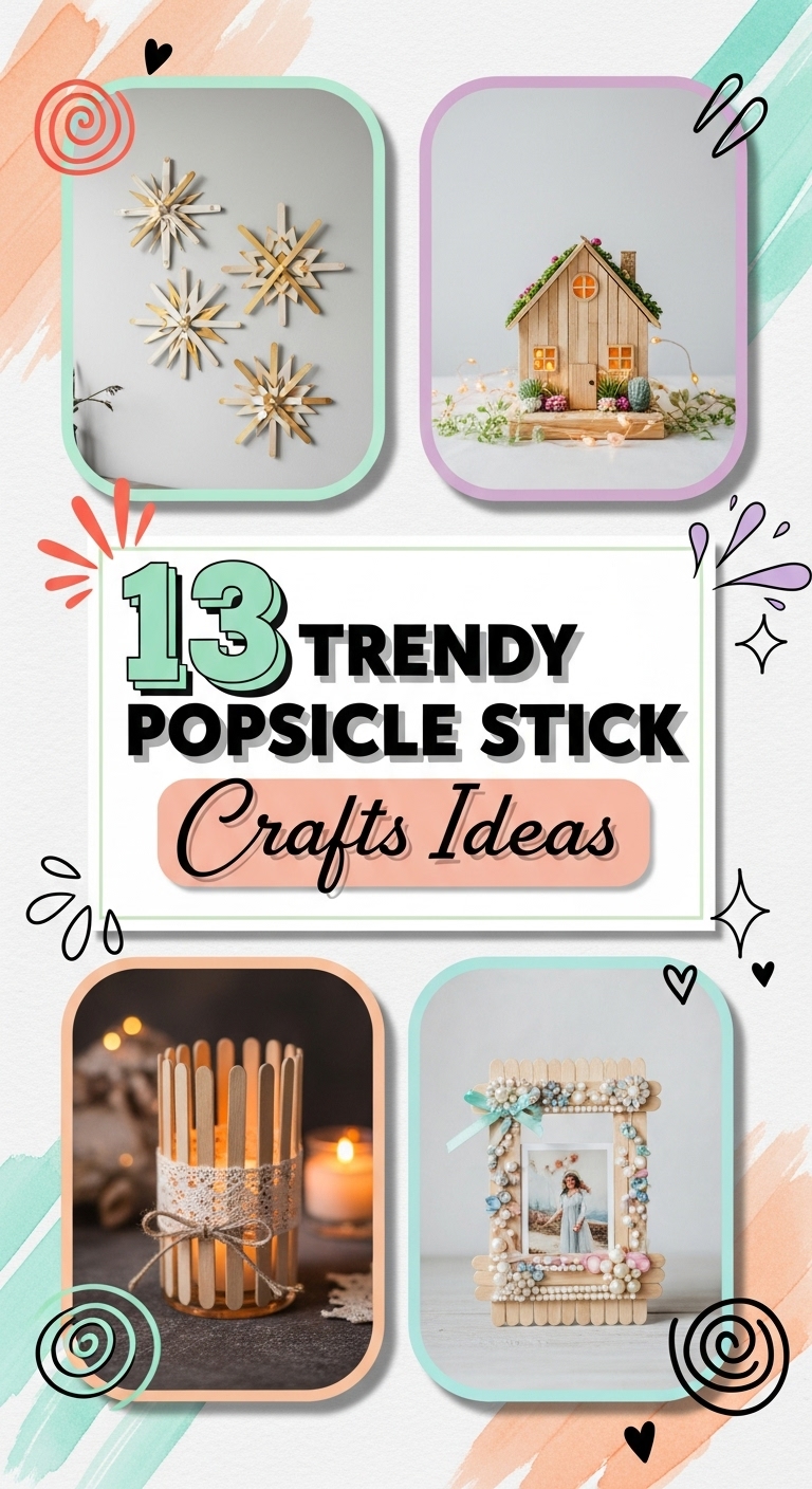 13 Trendy Popsicle Stick Crafts Ideas