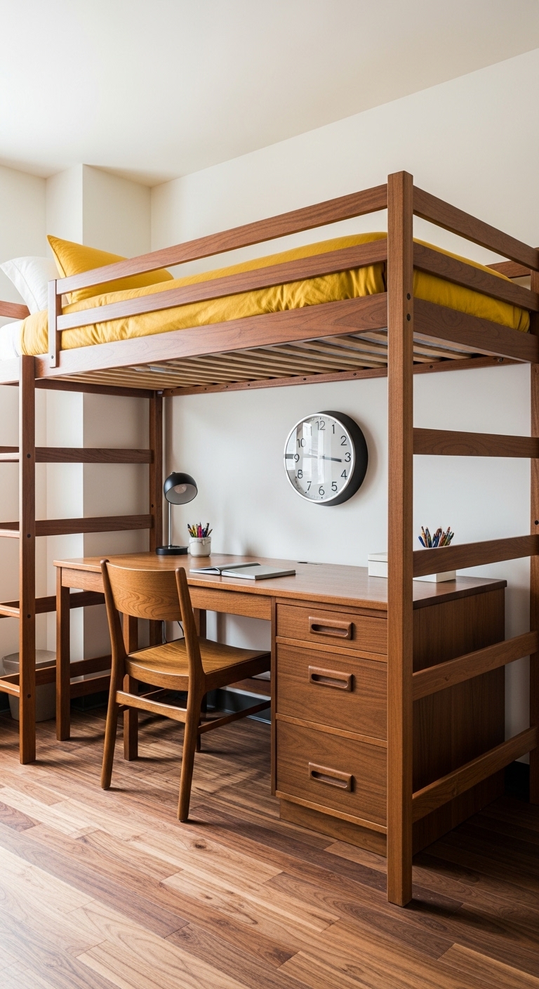 12 Modish Lofted Bed Dorm Room Ideas