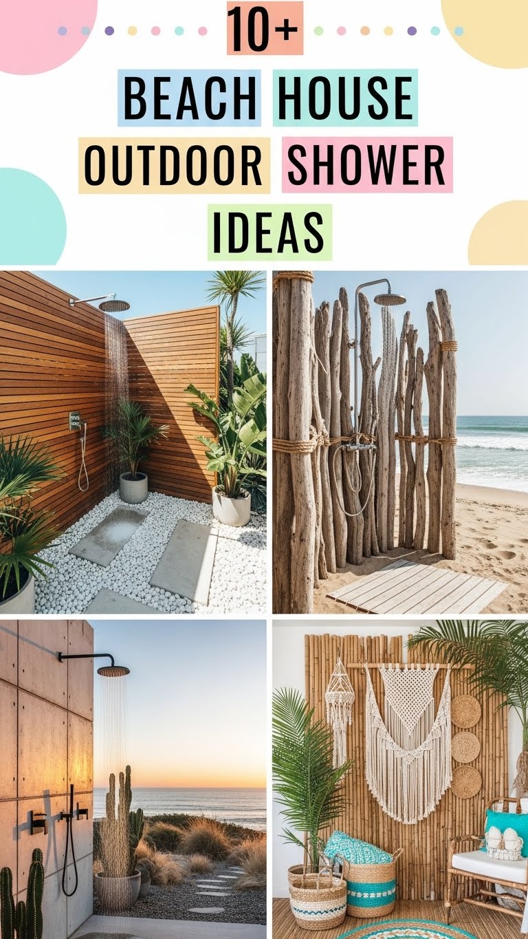14 Beach House Outdoor Shower Ideas