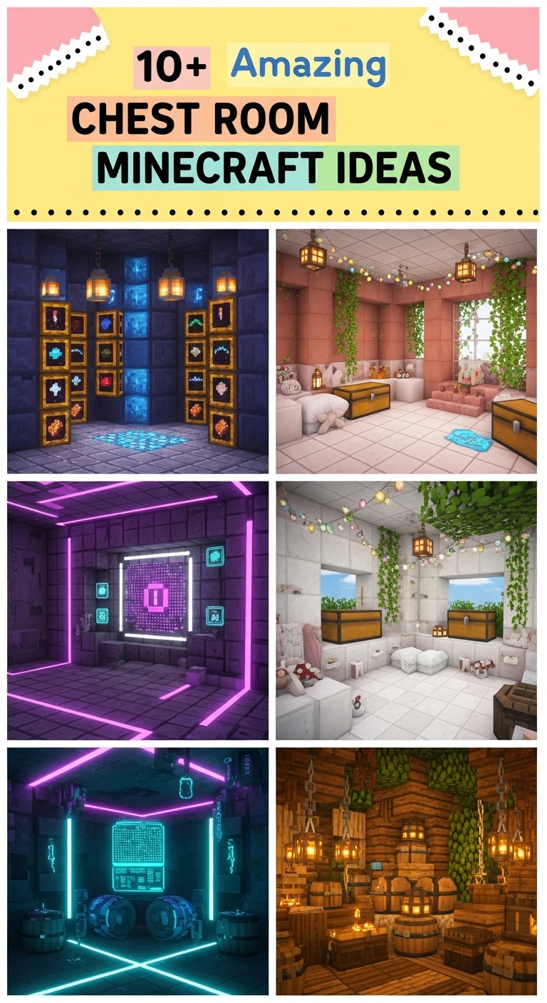15 Amazing Chest Room Minecraft Ideas