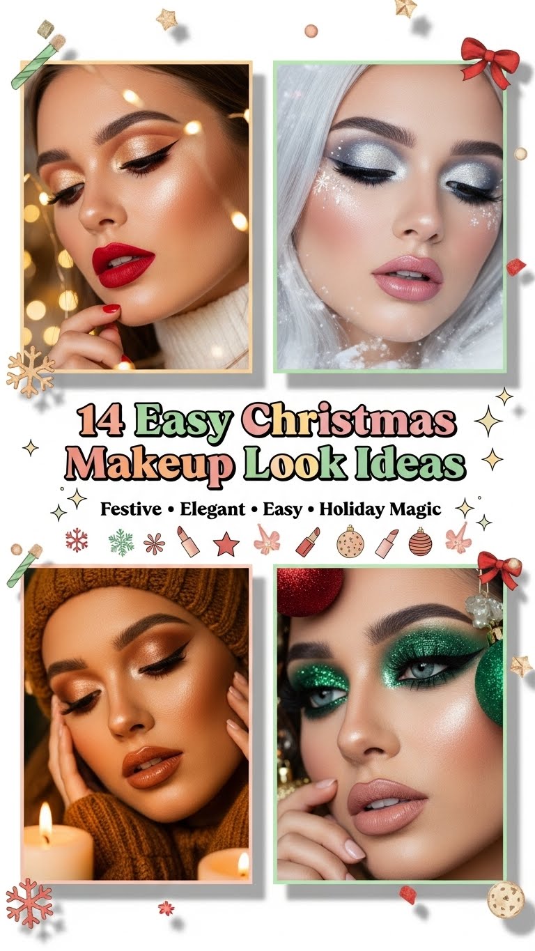 14 Easy Christmas Makeup Look Ideas