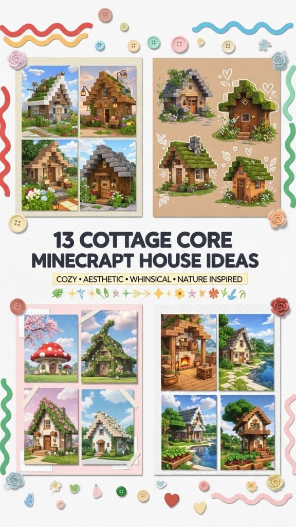 13 Cottage Core Minecraft House Ideas