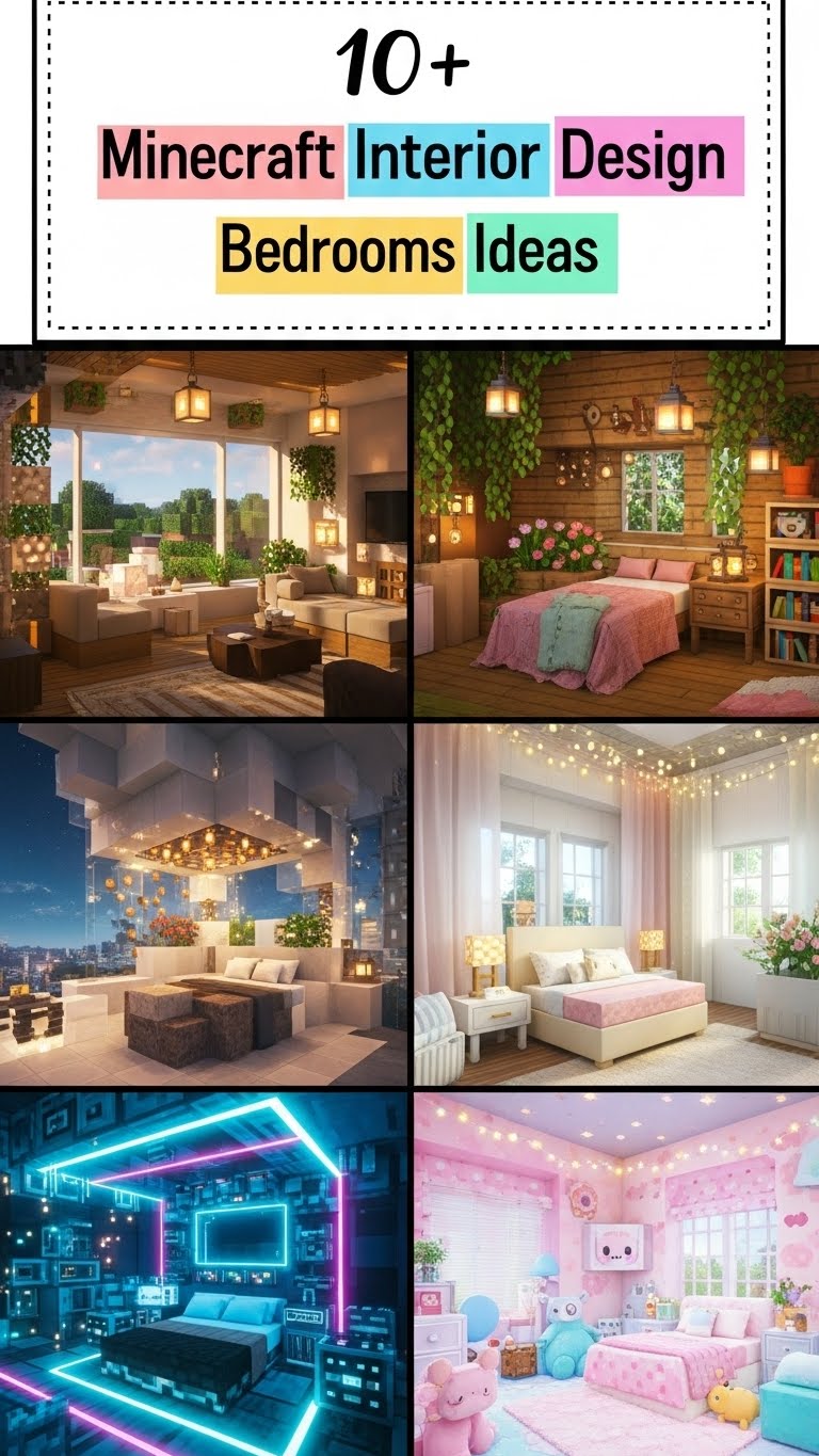 12 Minecraft Interior Design Bedrooms Ideas