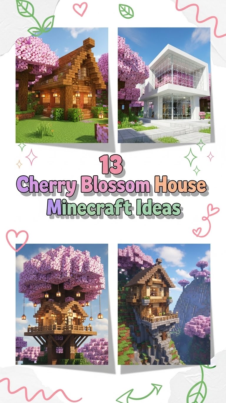 13 Cherry Blossom House Minecraft Ideas