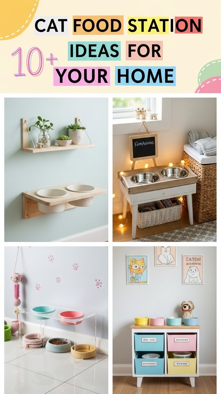 11 Cat Food Station Ideas for Your Home