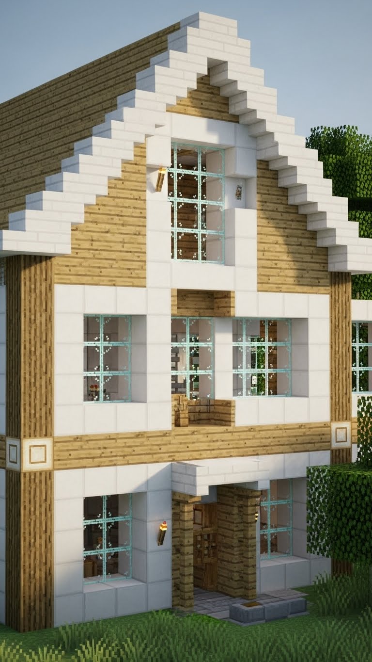 13 Amazing Pale Oak House Minecraft Ideas
