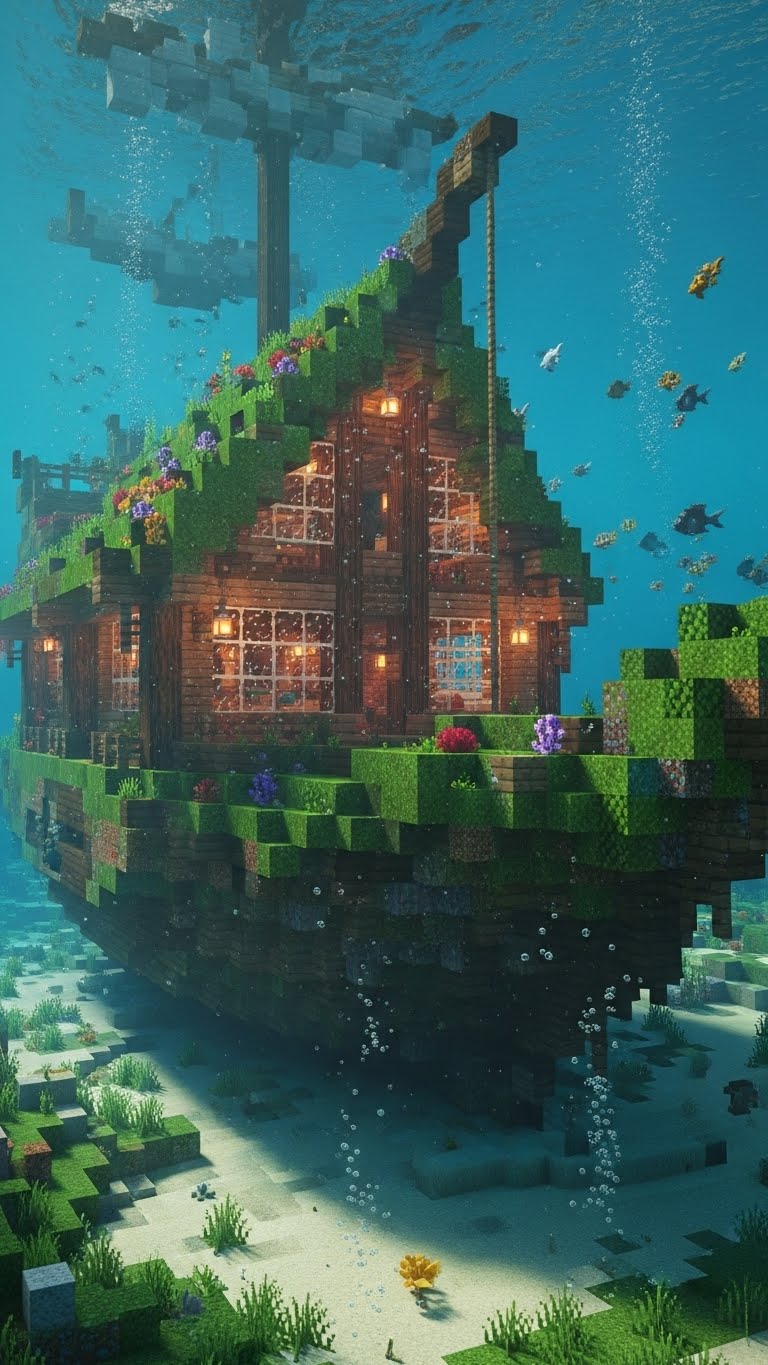12 Aesthetic Underwater Minecraft House Ideas