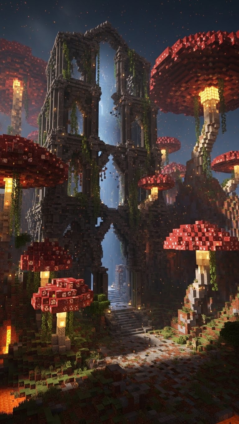 11 Minecraft Mushroom Nether Builds for Survival