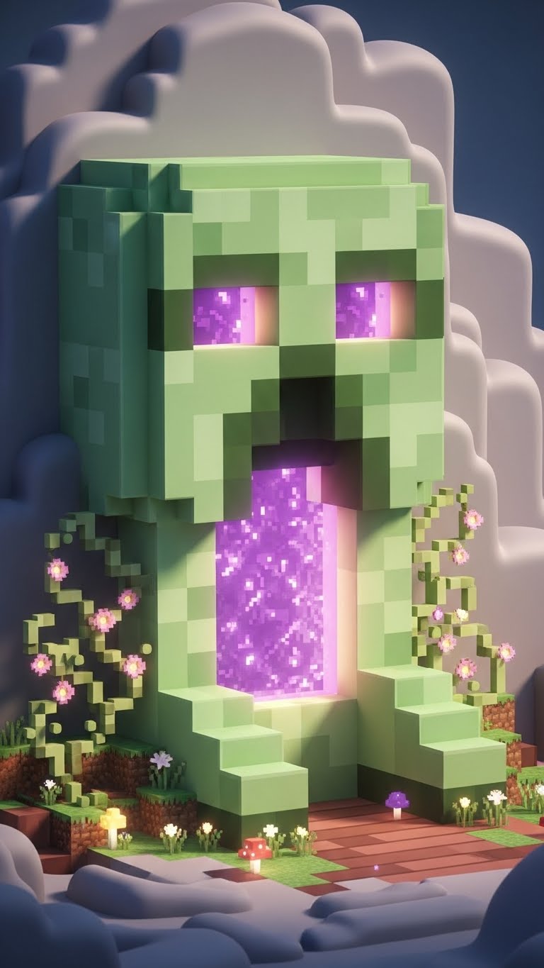 11 Minecraft Creeper Head Nether Portal Ideas