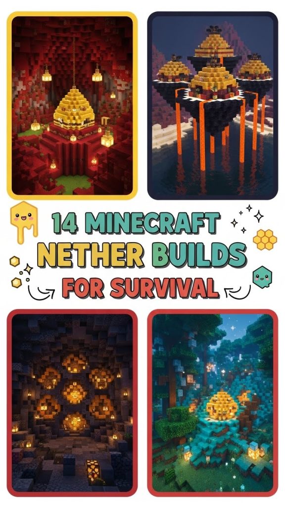 14 Minecraft Beehive Nether Builds for Survival