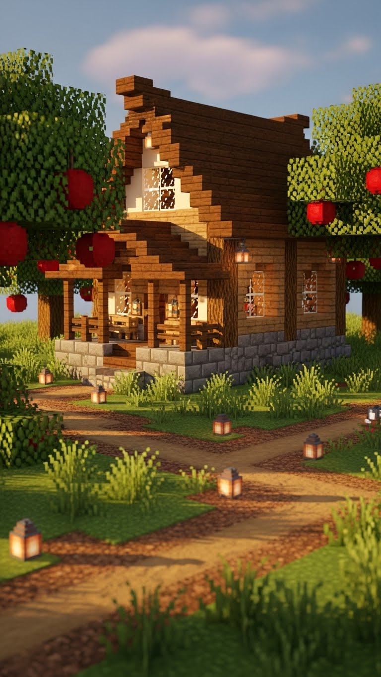 11 Minecraft Apple Base Survival House Ideas