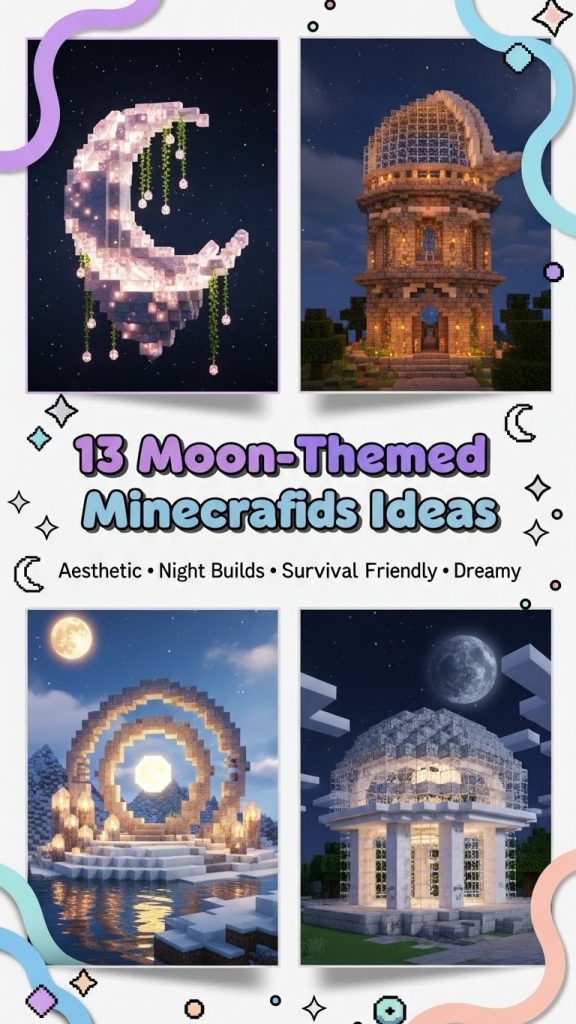 13 Aesthetic Moon-Themed Minecraft Builds Ideas