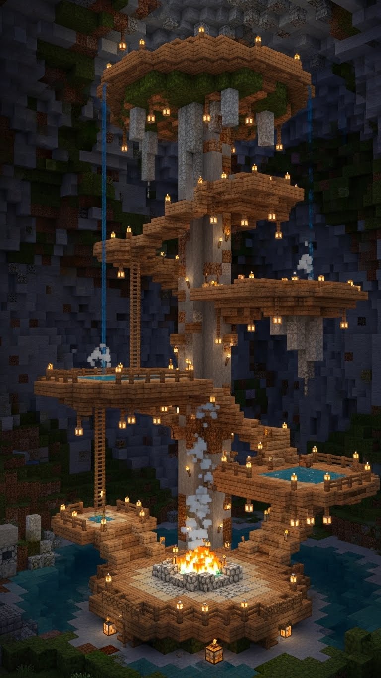 13 Dripstone Starter House Base in Minecraft