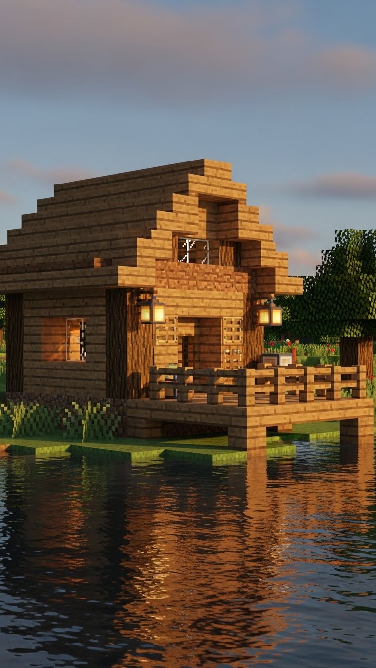 12 Aesthetic Minecraft Survival Oak Starter House Ideas