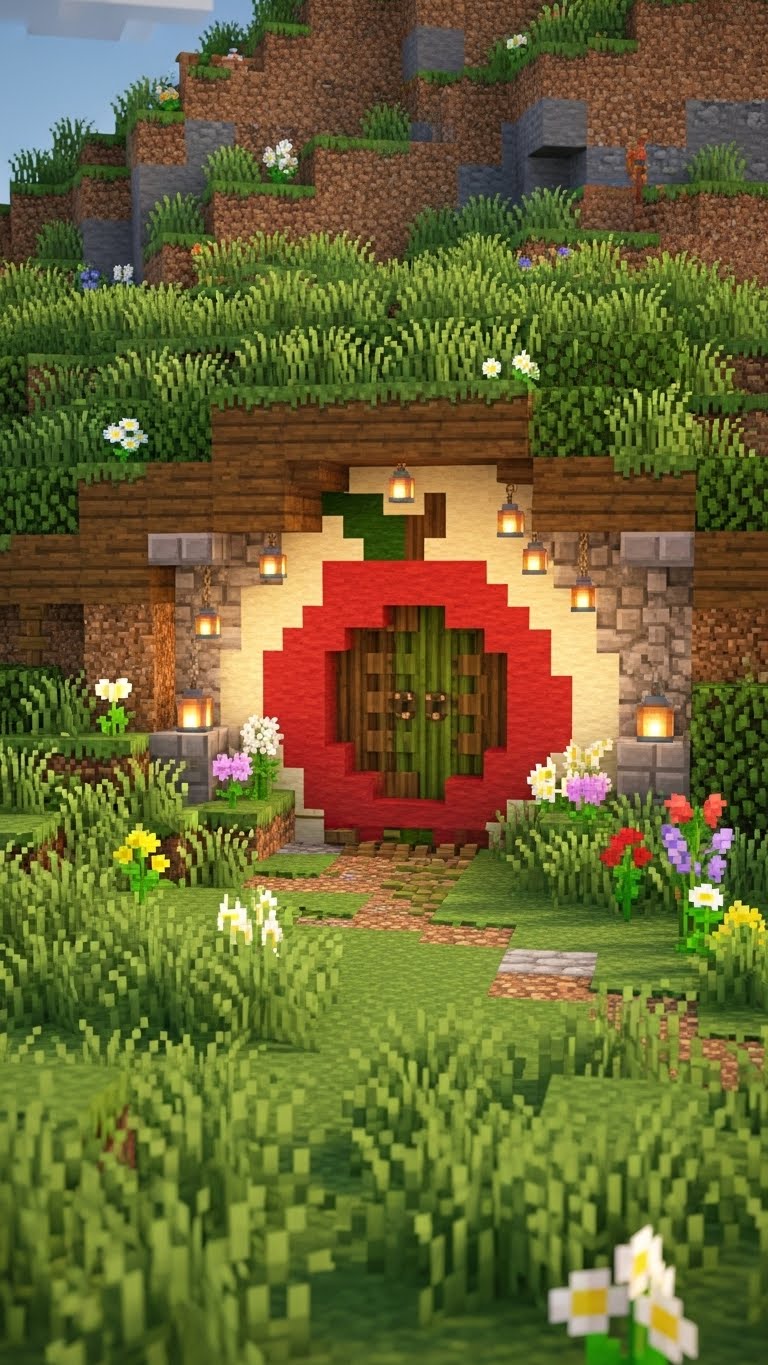 11 Minecraft Apple Base Survival House Ideas
