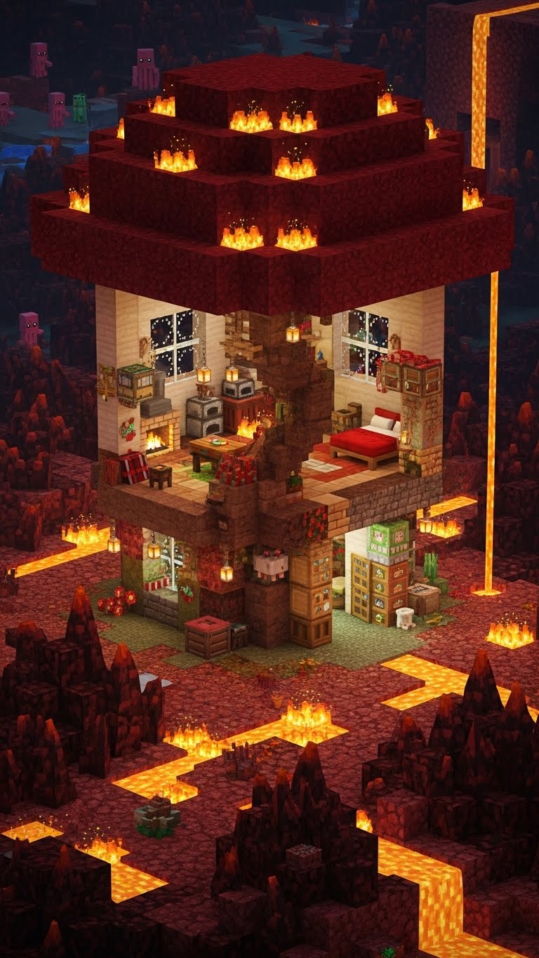 11 Minecraft Mushroom Nether Builds for Survival