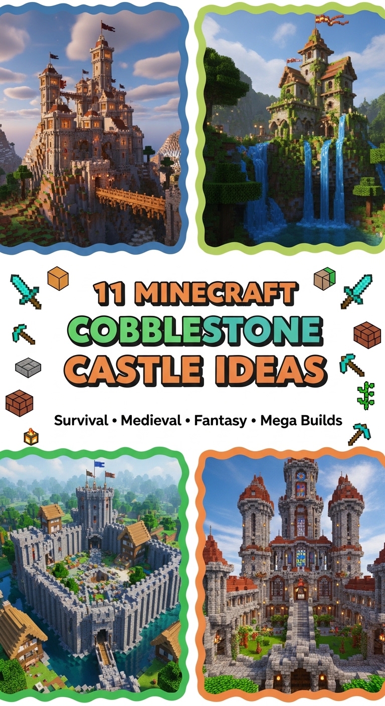 11 Minecraft Cobblestone Castle Ideas