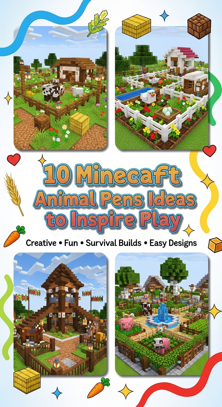 20 Minecraft Animal Pens Ideas