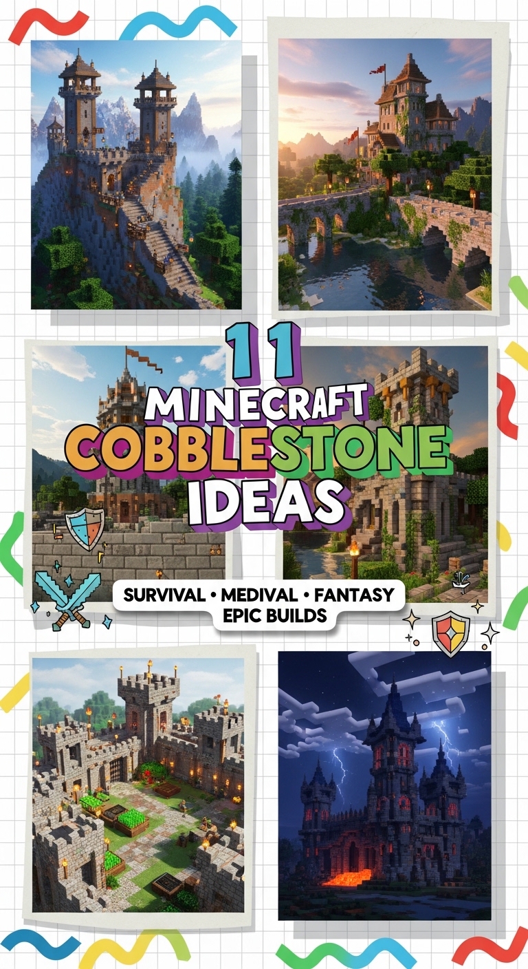 11 Minecraft Cobblestone Castle Ideas