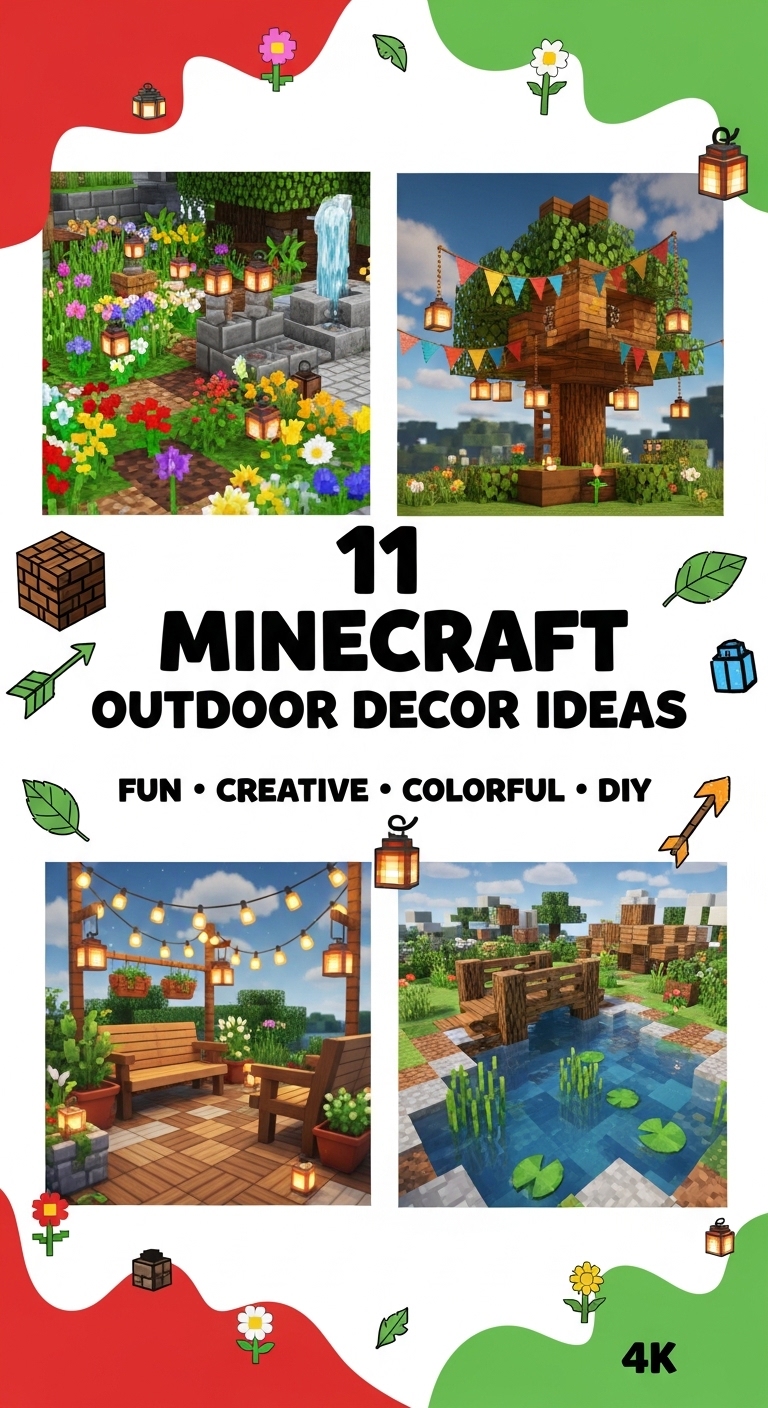 11 Minecraft Outdoor Decor Ideas