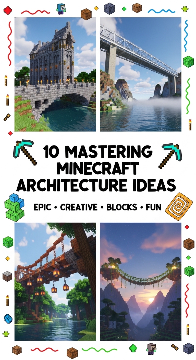 10 Mastering Minecraft Bridge Architecture Ideas