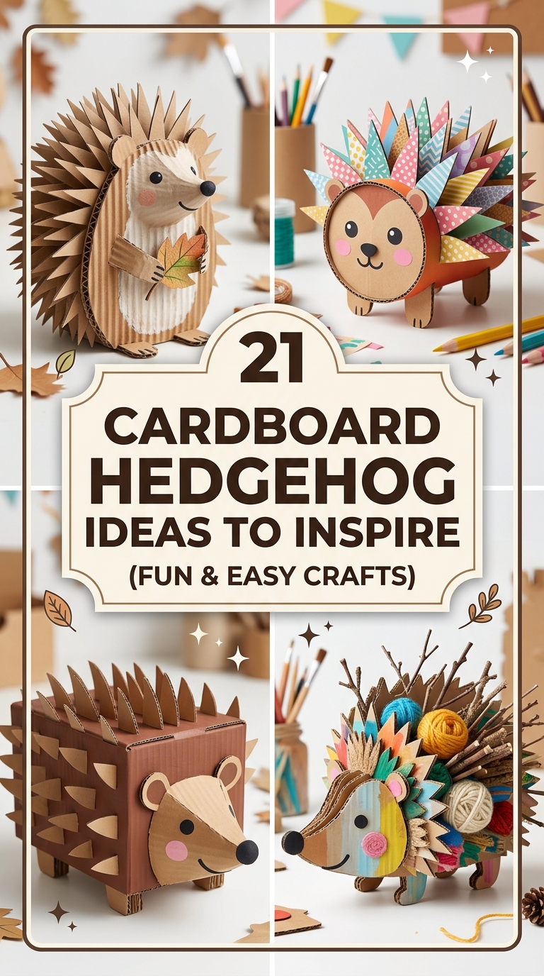 21 Cardboard Hedgehog Ideas to Inspire