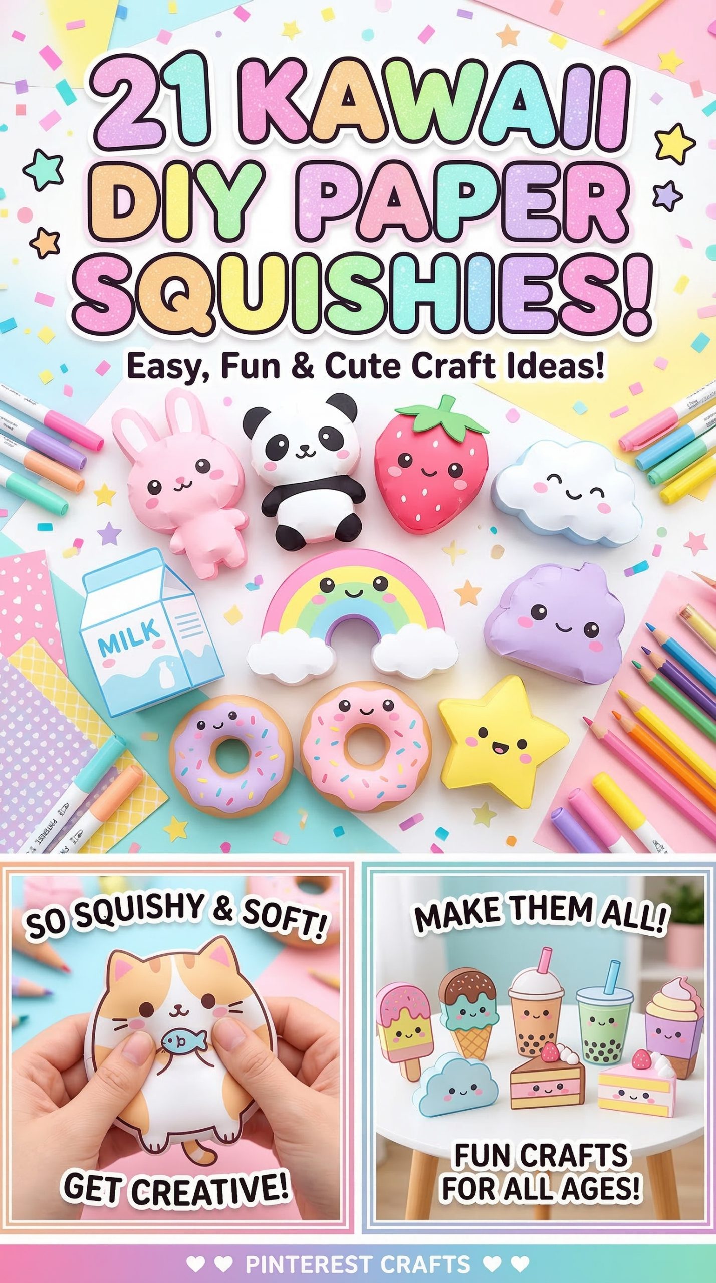 21 Kawaii DIY Crafts Squishy Paper